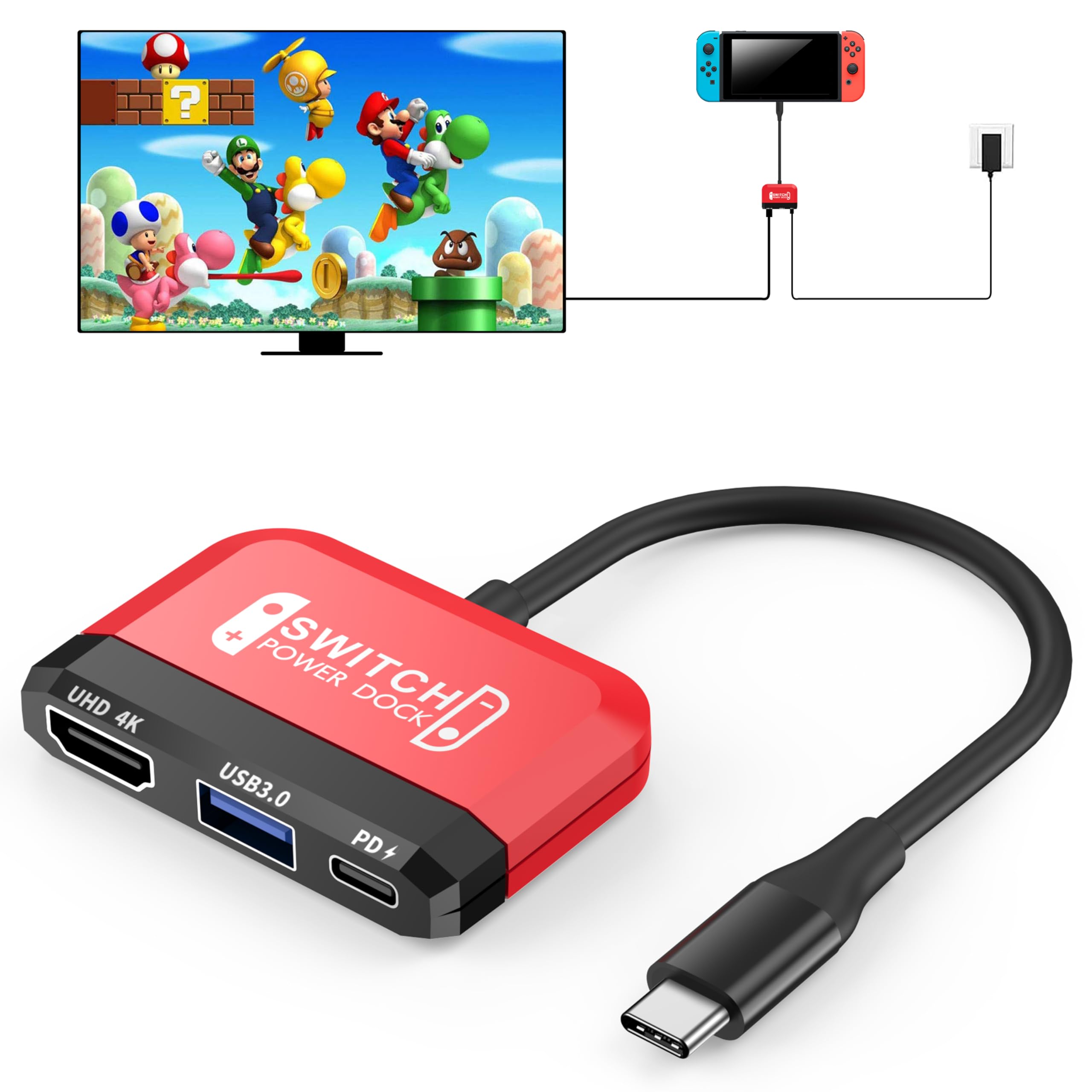 Buy Switch Dock for Nintendo Switch/OLED Switch,3-in-1 Mini Switch TV ...