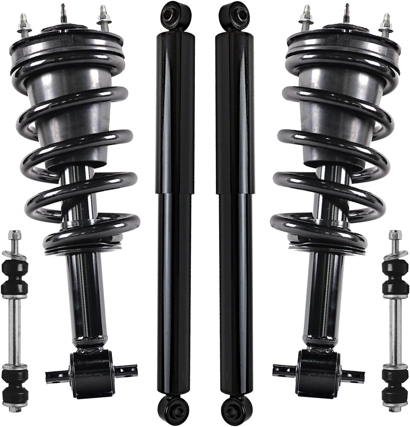 Amazon.com: Detroit Axle - RWD Struts Kit for 2014-2018 GMC Chevy Silverado Sierra 1500, 2 Front ...