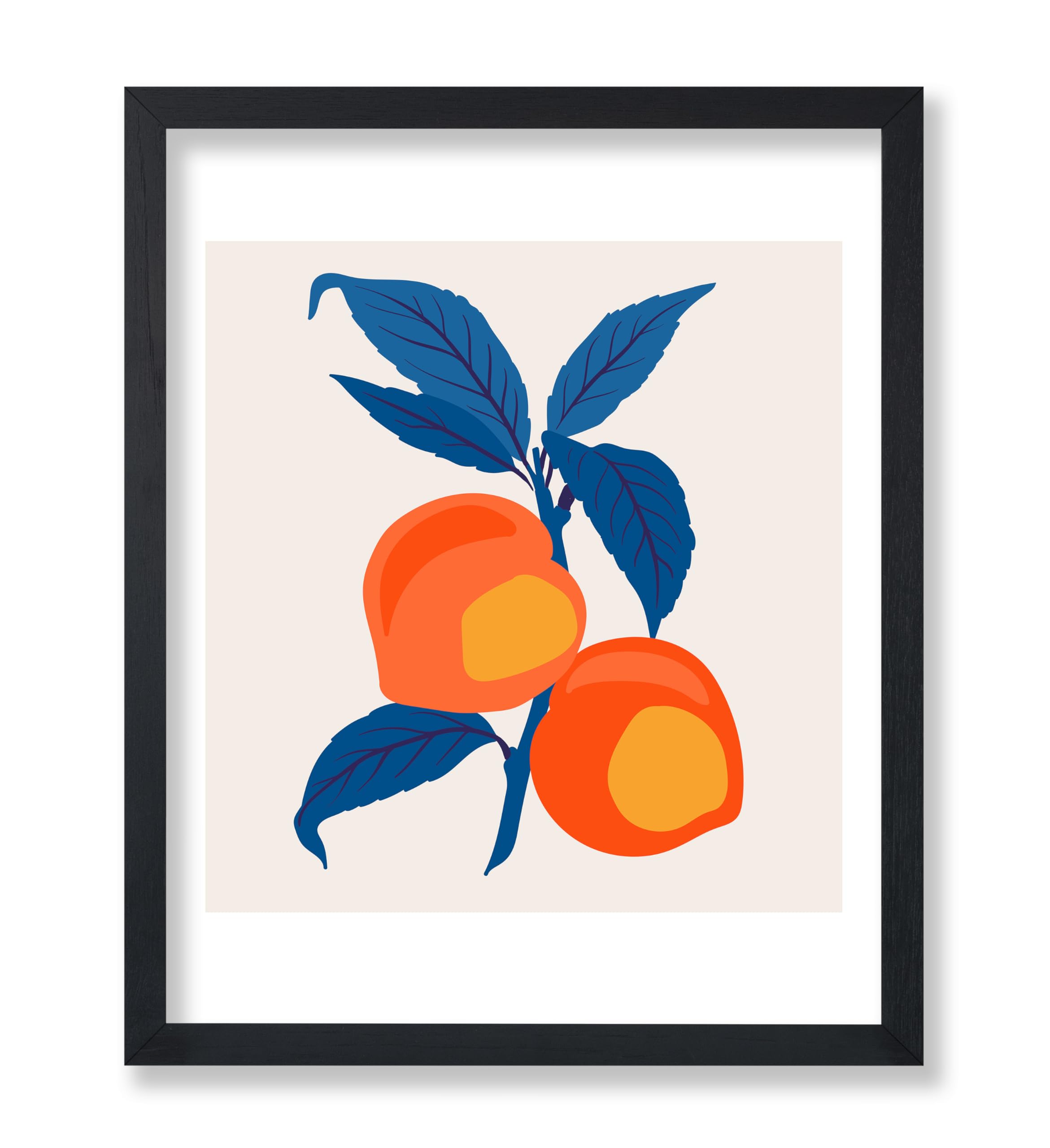 Amazon.com: Poster Master Peaches Poster - Retro Fruit Print - Abstract ...