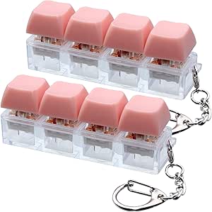 Amazon.com: 2 Pcs Keyboard Fidget Toy, Keyboard Fidget Keychain 4-in-1 ...