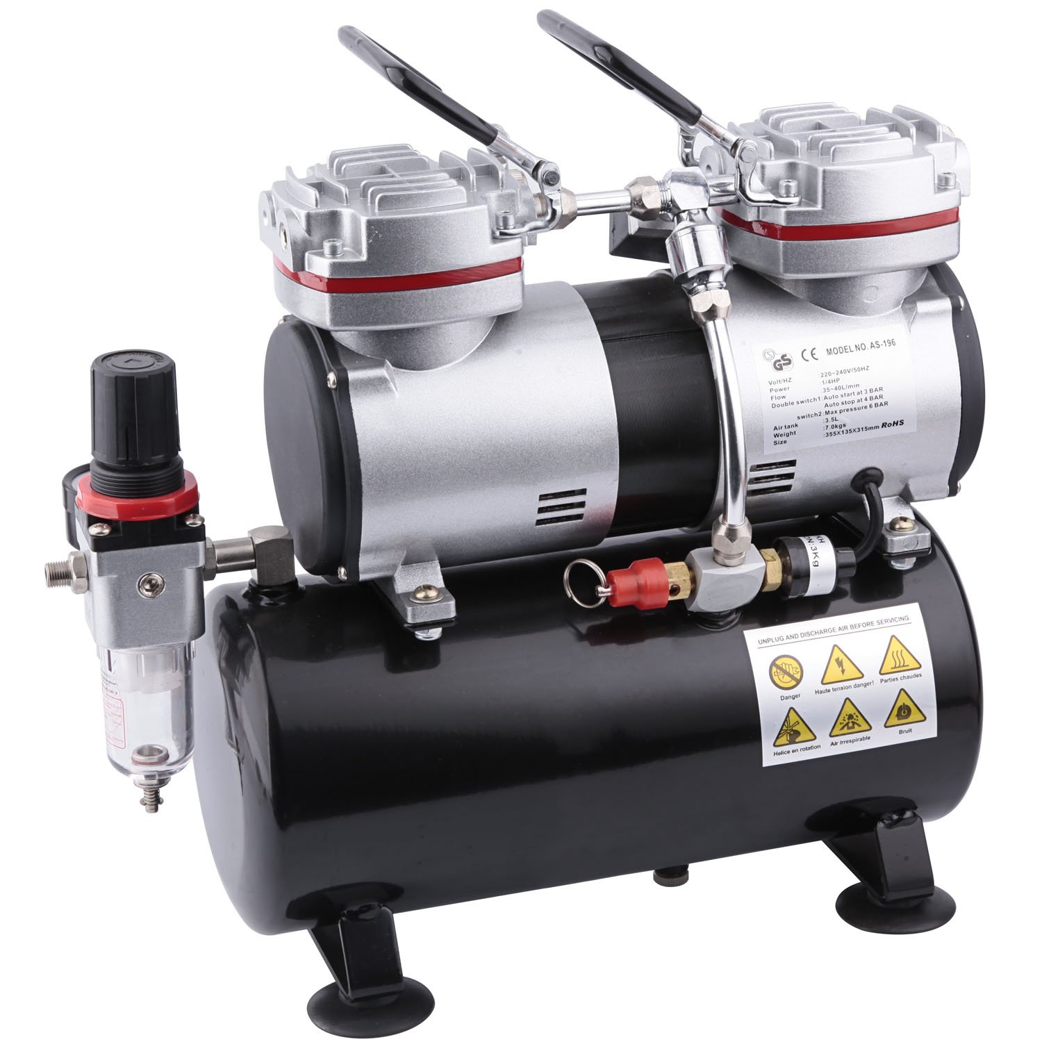 Buy Fengda FD 196 Airbrush Mini Compressor With 3 5L Air Tank 4Bar 6