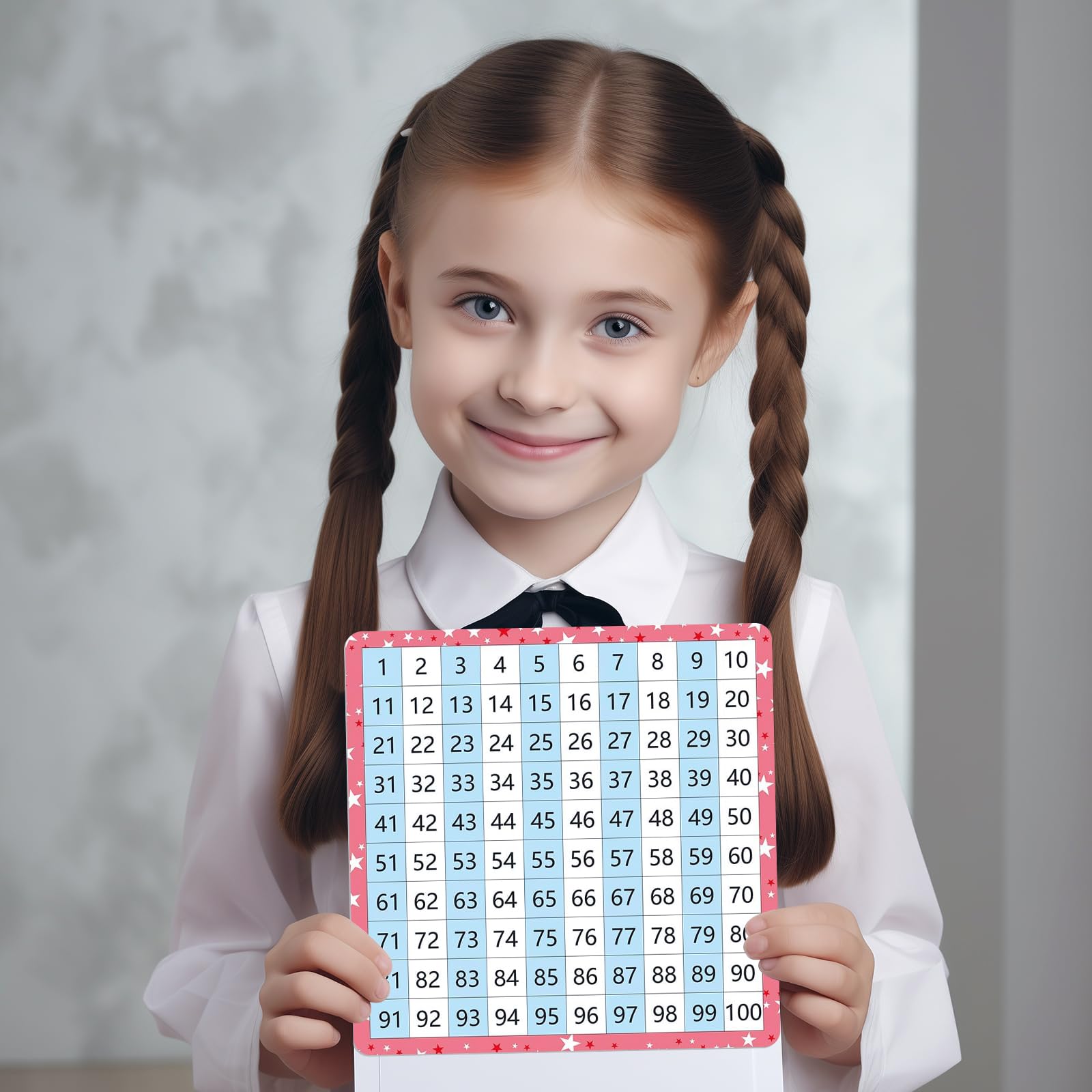 Snapklik.com : 10 Pack Dry Erase Math Hundred Board Card Laminated ...