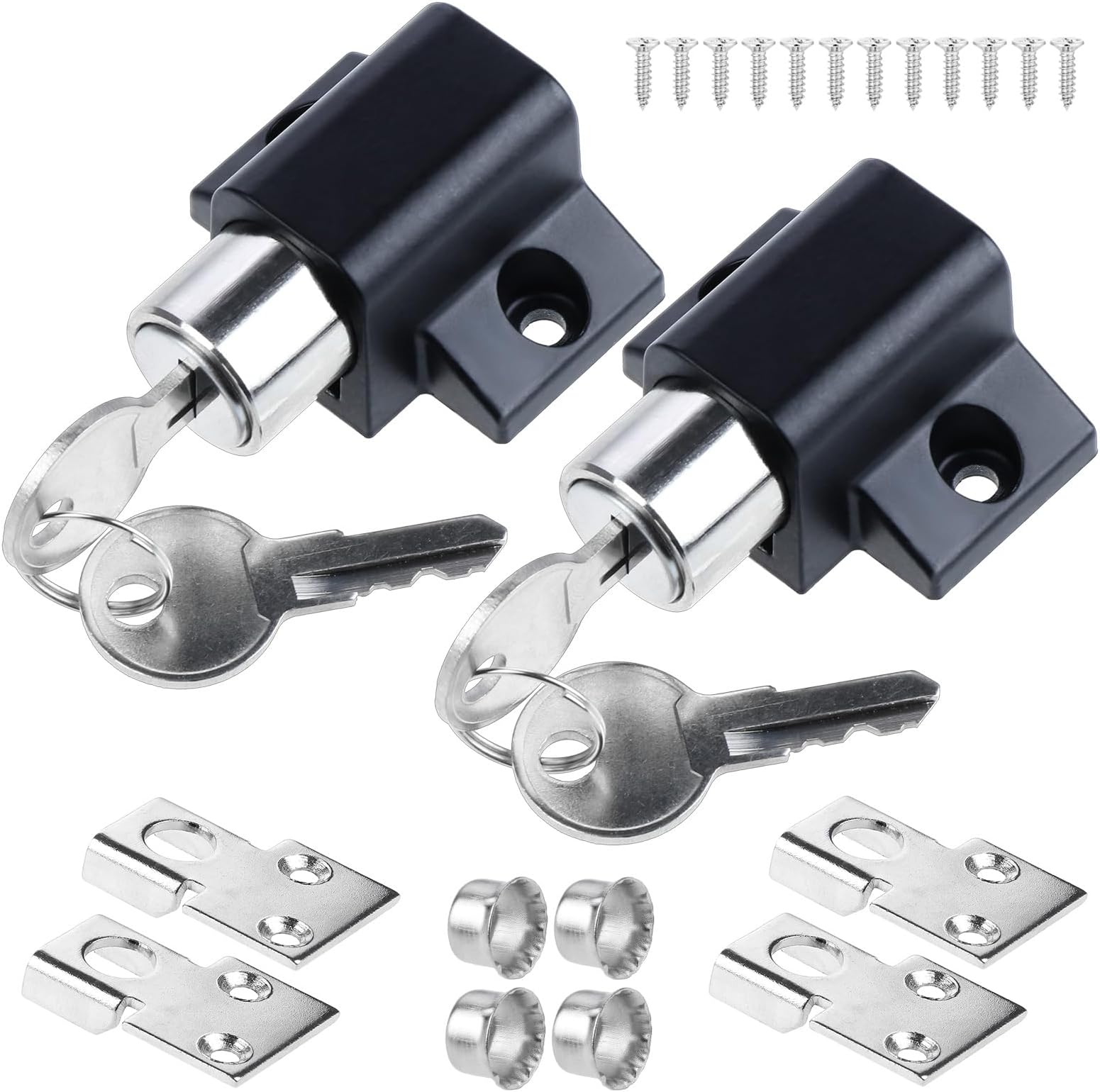 WiMas 2PCS Sliding Patio Lock Sliding Patio Door Catches Set Security ...