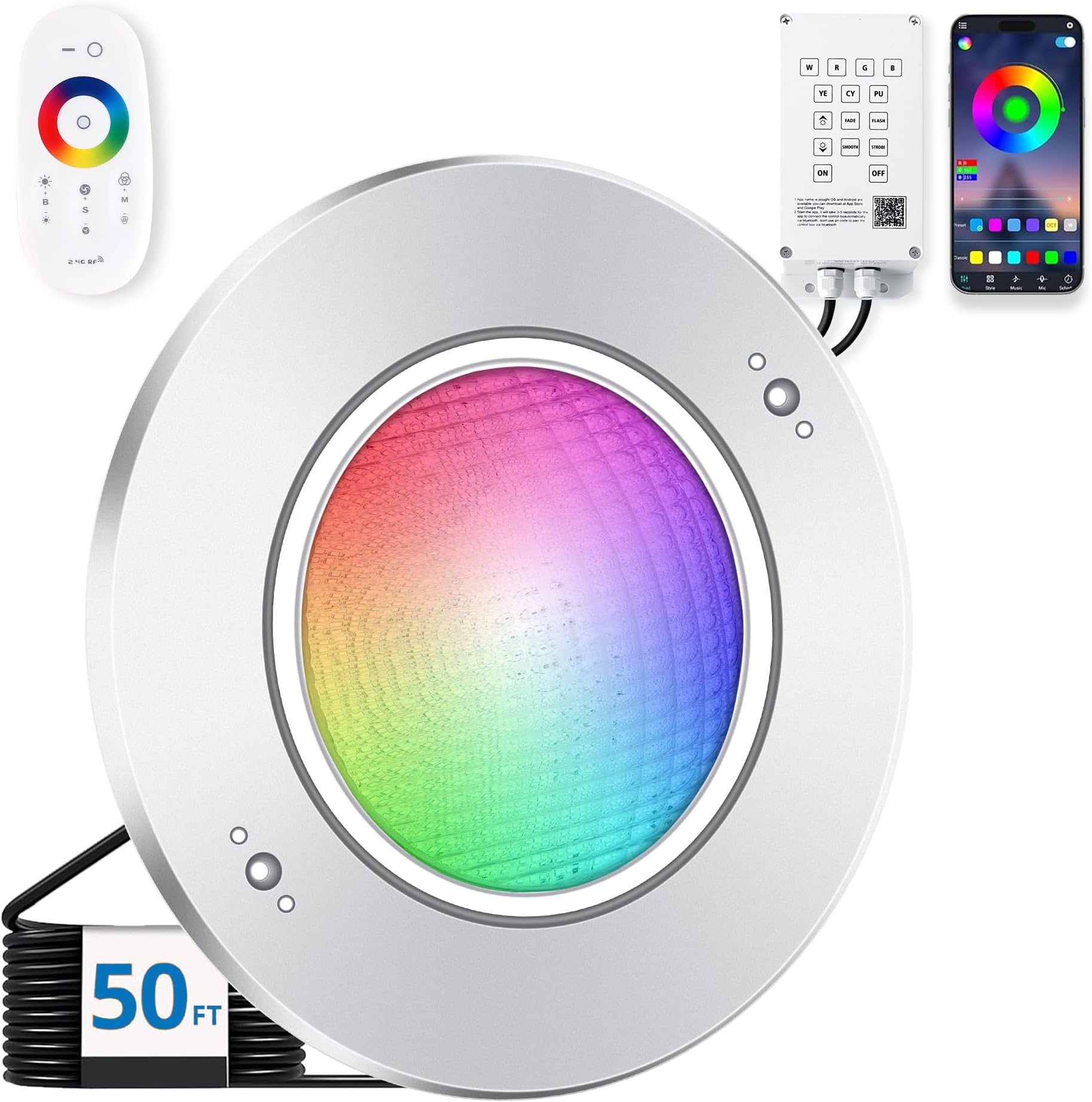 Amazon.com : Blue Square Spectrum 360 LED Light Multi Colored 200043-P ...