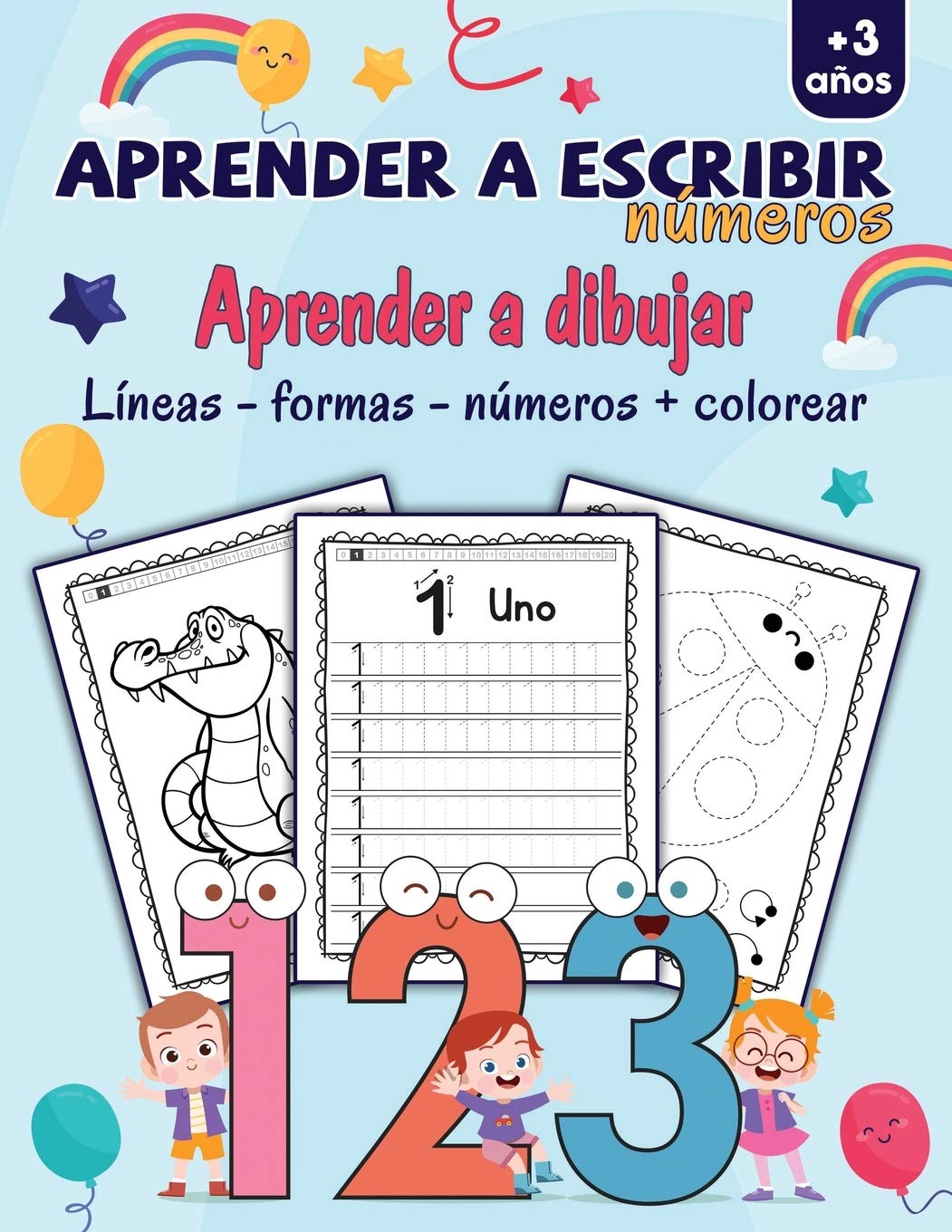 Aprender A Escribir Numeros Aprender A Dibujar Lineas Formas Y ...