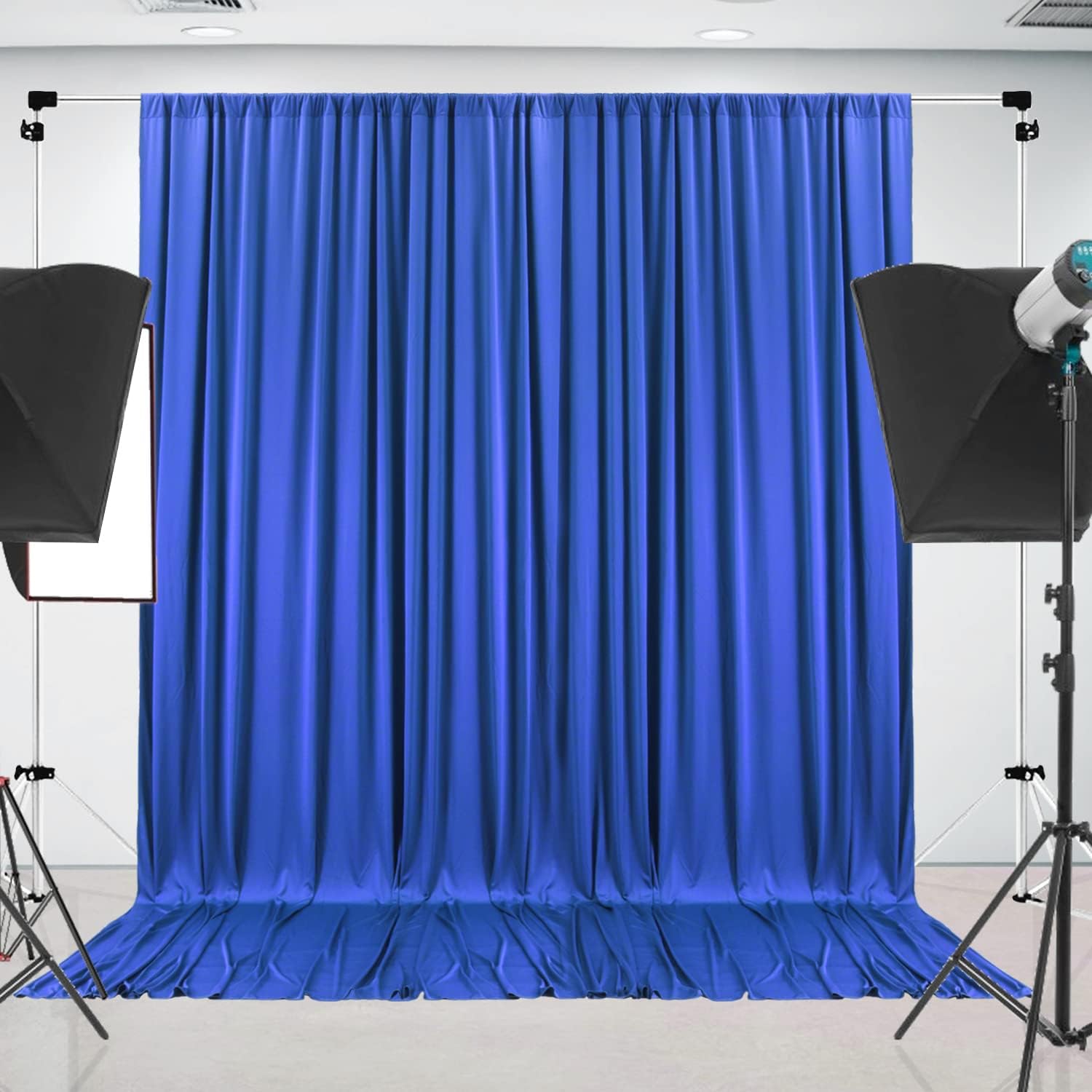 Amazon.com: 10ft x 8ft Wrinkle Free Royal Blue Backdrop Curtain for ...