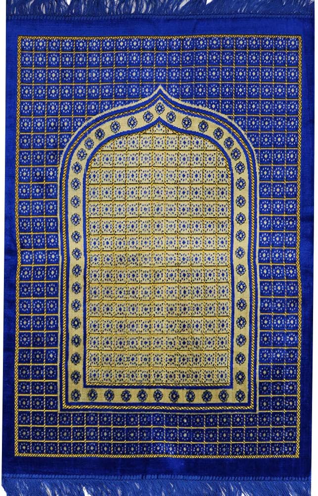 Amazon.com: Islamic Prayer Mat Janamaz Sajjadah Muslim Turkish Sajda ...