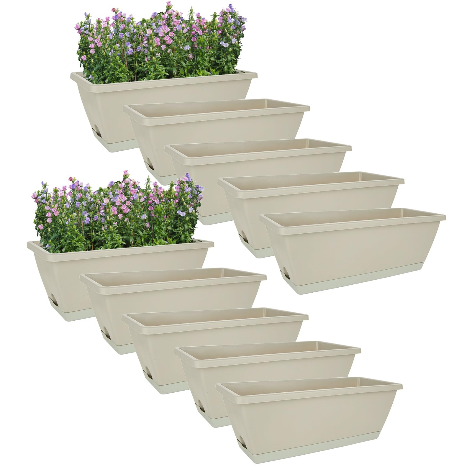 Amazon.com : CertBuy 10 Pack Window Box Planters, 16 Inch Rectangle ...