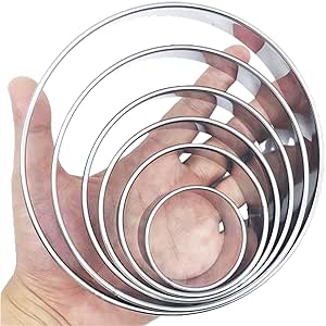 Amazon.com: DOCZEN 6 PCS Round Cookie Cutter Set (2, 3, 3.5, 4, 5, 6 ...