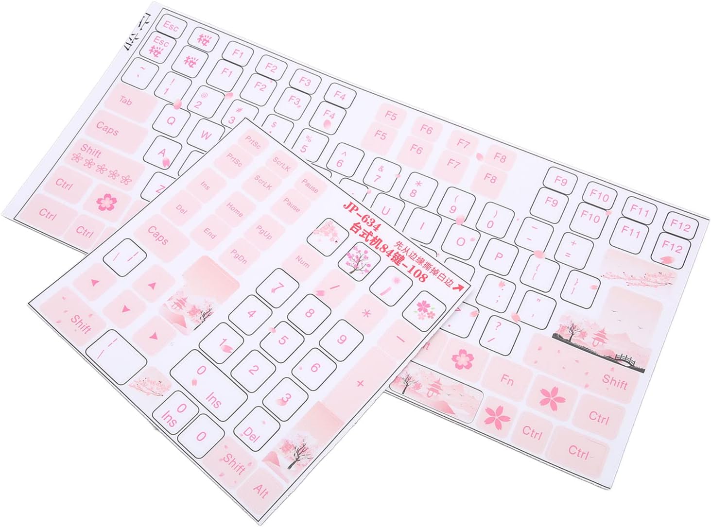 Universal English Keyboard Stickers, Frosted Surface Replacement ...