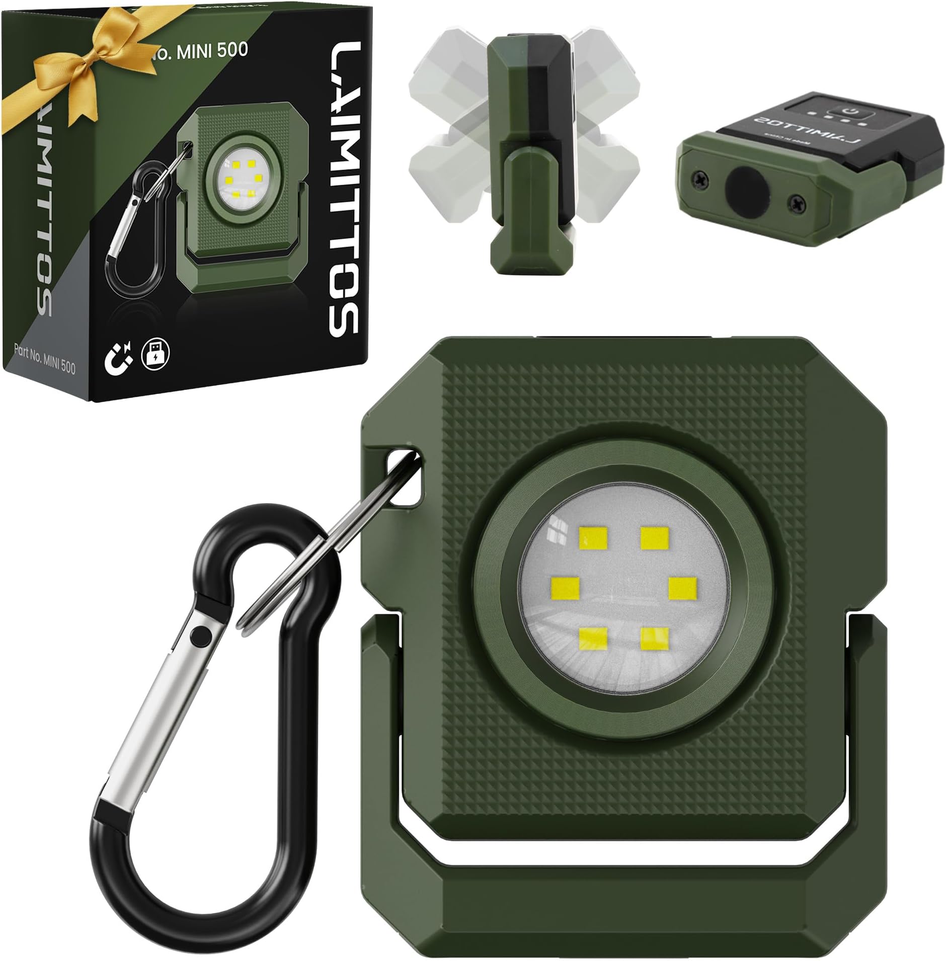 Munchy Gator COB Keychain Flashlight | Mini Rechargeable Work Light | 4 ...