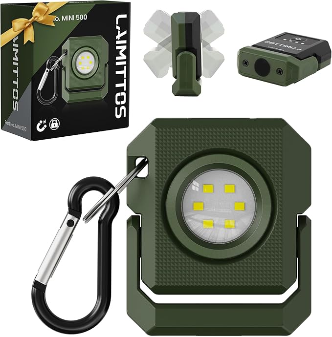 Amazon.com: LAIMITTOS Mini Rechargeable LED Work Light, 550 Lumens ...