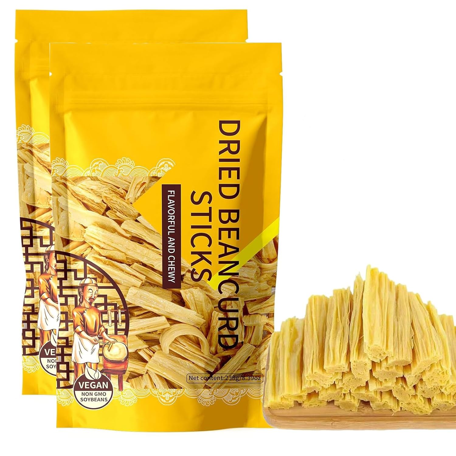 Amazon.com: BKSUAIWU Dried Beancurd Sticks,Asian Dried Tofu Skin Yuba ...