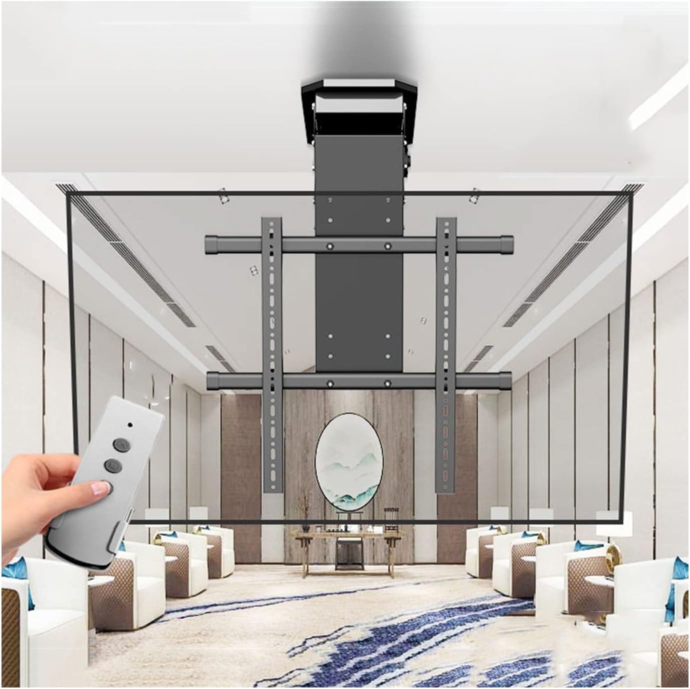 Amazon.com: Motorized Ceiling TV Mount - Adjustable Ceiling TV Mount ...