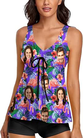 Amazon.com: Custom Hawaiian Two Piece Tankini Swimsuits for Women ...