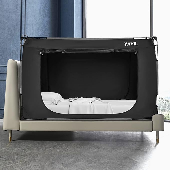 Amazon.com: YAVIL Bed Tent Bed Canopy Full Size, Portable Sleeping ...