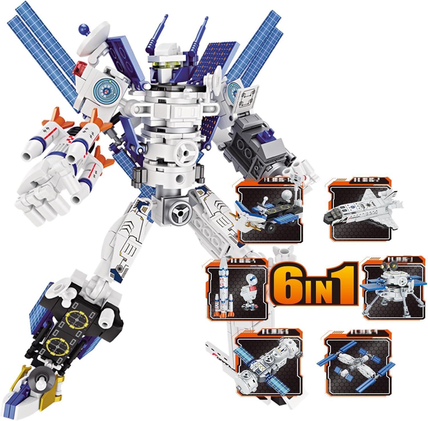 Amazon.com: KEAOOD Mecha Robot Building Block Sets, STEM Mech Building ...