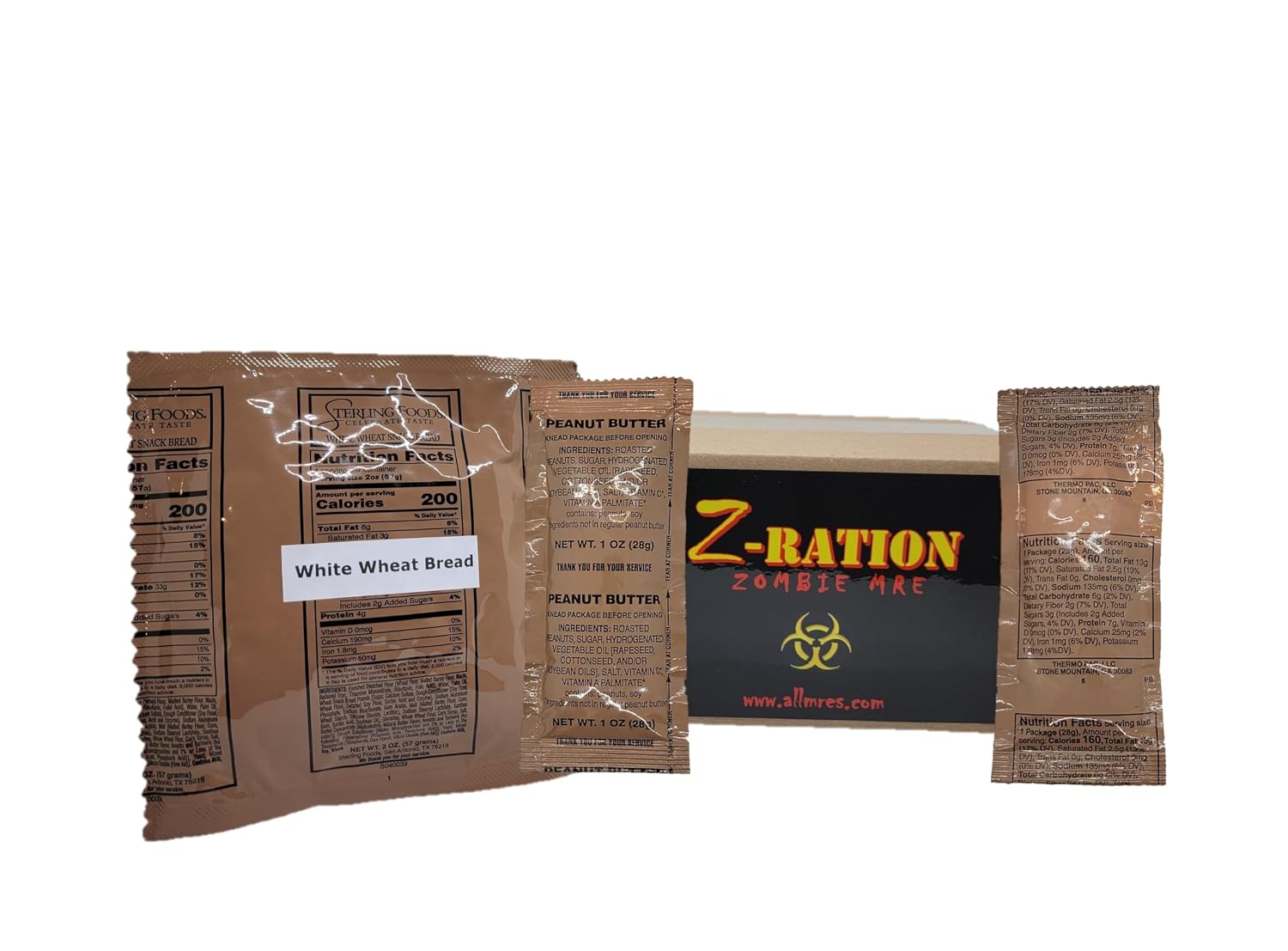 Amazon.com: 6 Pack MRE Breads and Spreads (Cheddar Cheese, Jalapeno ...