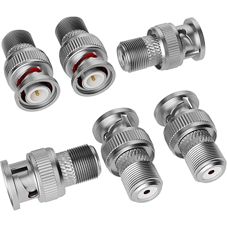 Amazon.com: BNC to F Type Adapter, 2-Pack F Male to BNC Female Adapter Coax Connector for RF ...