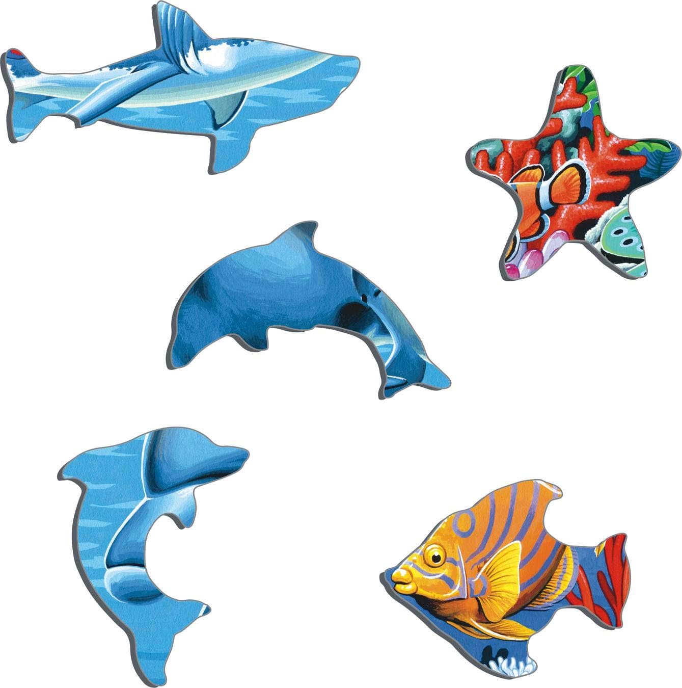Larsen FH29 Marine Life on a Coral Reef, 35 Piece Boxless Tray & Frame ...