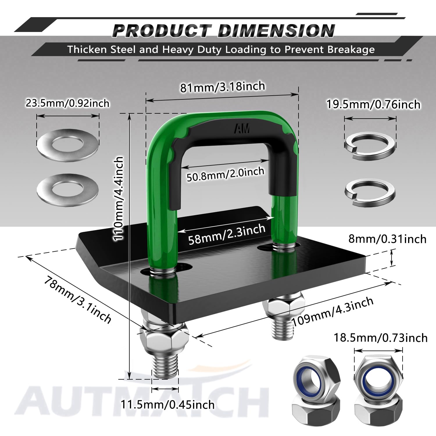 Snapklik.com : Hitch Tightener Anti-Rattle Clamp, Heavy Duty Hitch ...