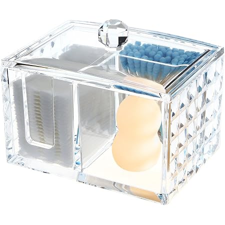 Amazon.com: OYATON Cotton Swab Holder - Compact Bathroom Canister with ...