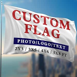 Amazon.com : Custom Flag 4x6 FT - Customizable Outdoor Flags Banners ...