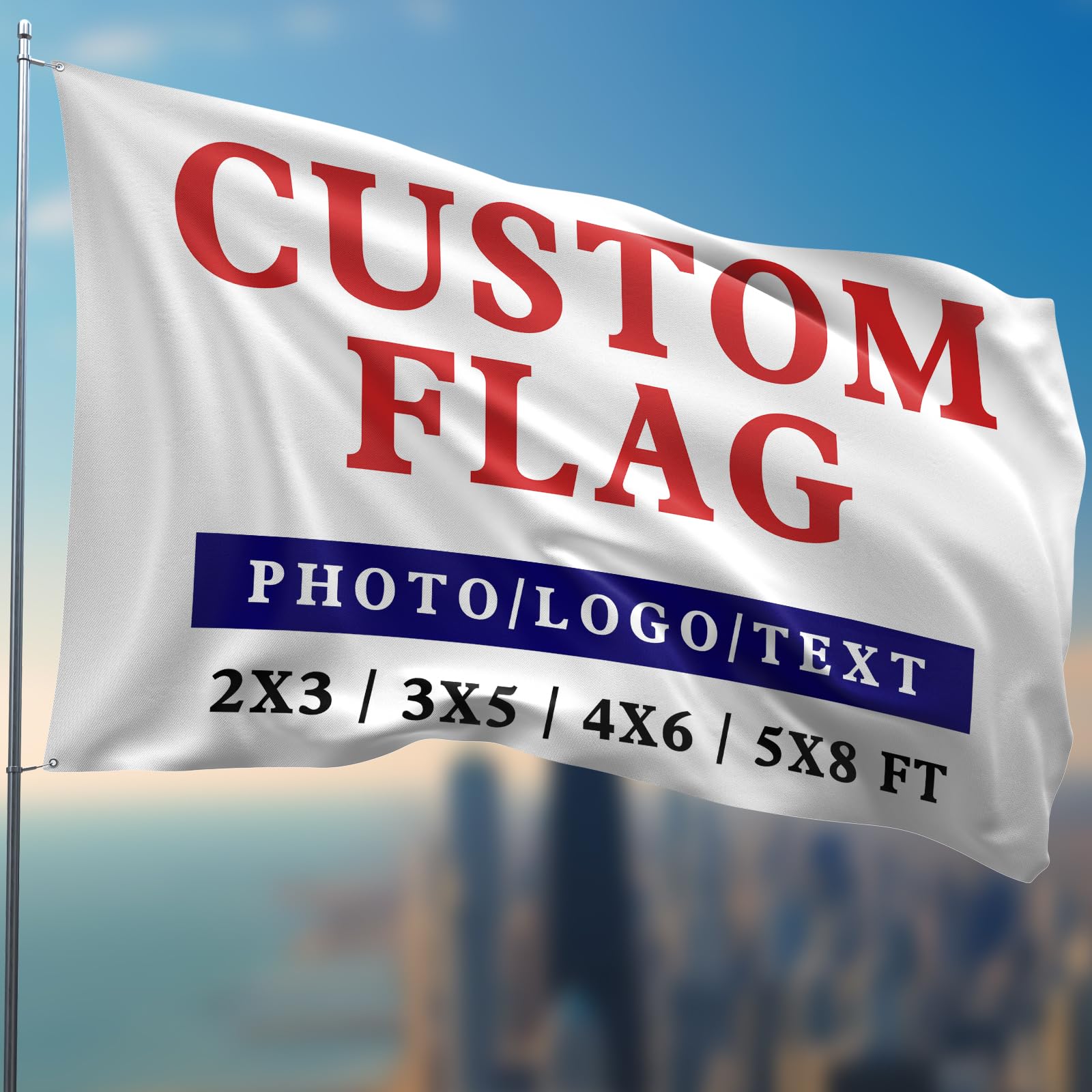Amazon.com : Yunmaimy Custom Flag 3x5 FT Personalized Double Sided Outdoor Flags with Text/Image ...