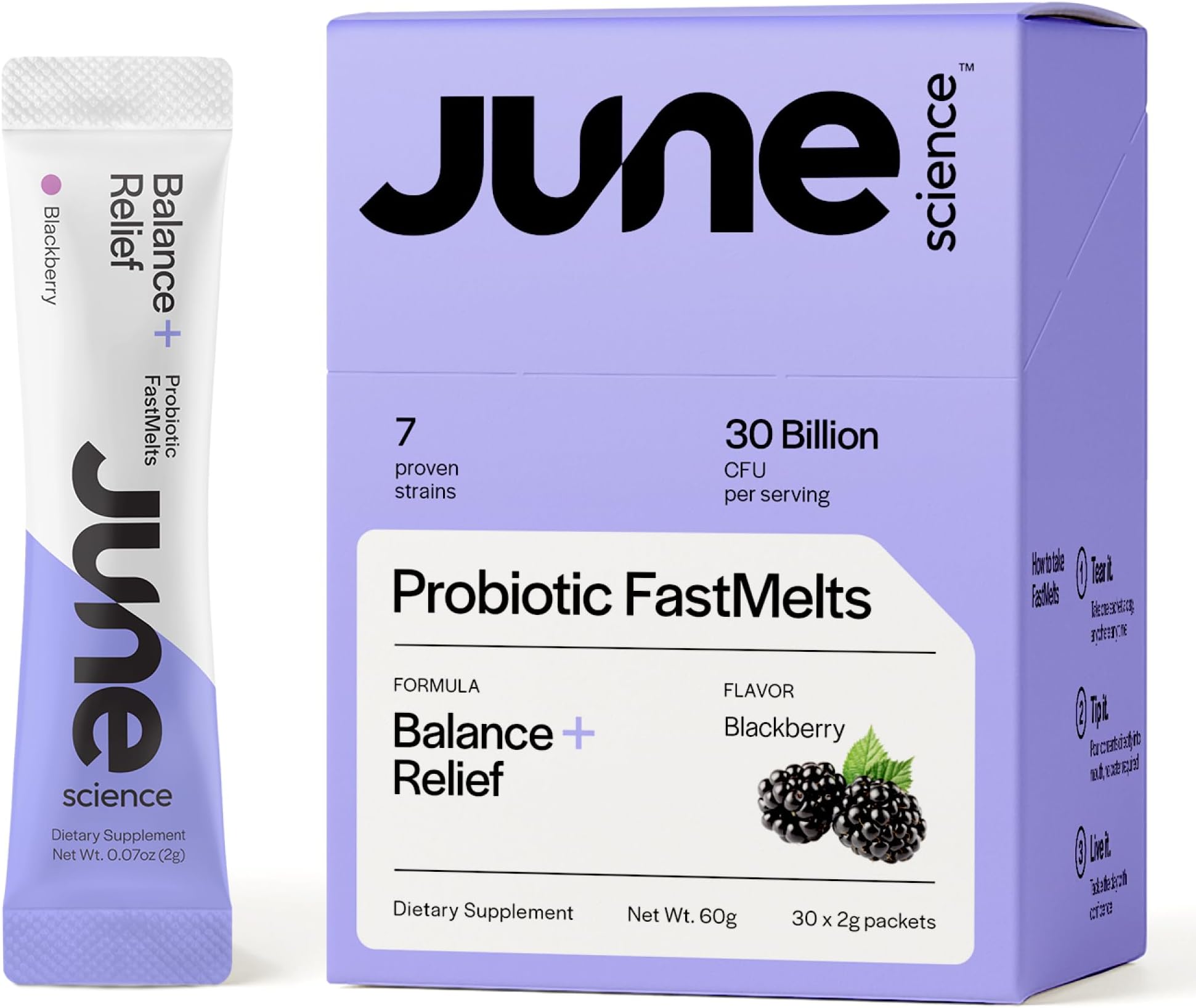 Amazon.com: June Science Balance + Relief | Fast Melt Pre + Probiotic ...