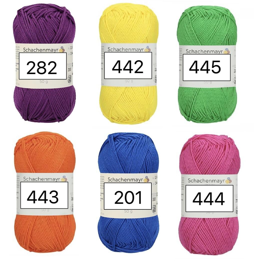 Amazon.com: 6 Balls of Schachenmayr Catania Originals Yarn, Mercerised ...