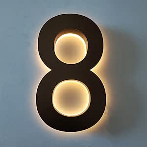 Amazon.com: House Numbers, Steel & Acrylic, Up-Scale Quality, Backlit ...