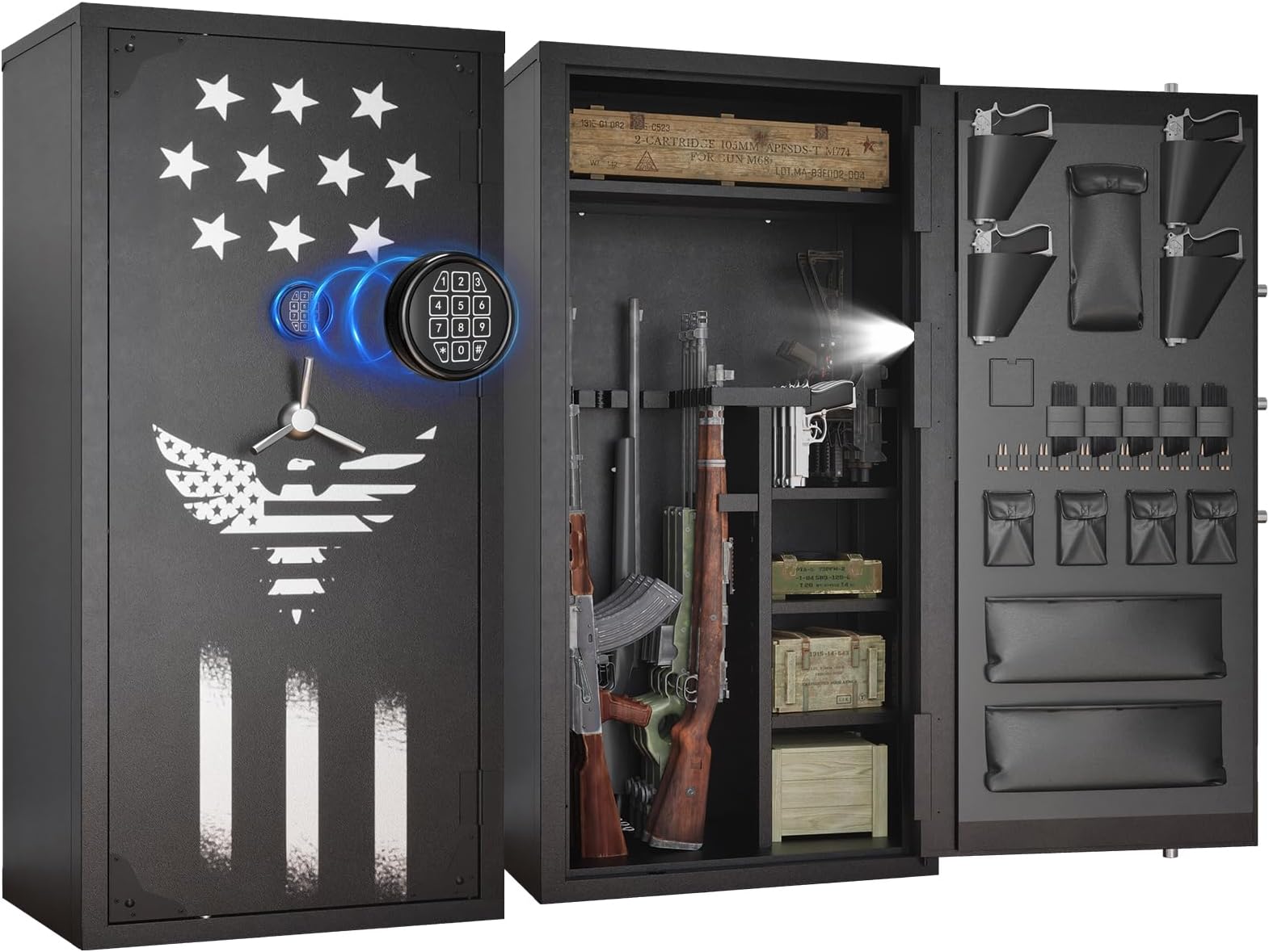 Amazon.com: Updated Large Rifle Safe, 30-40 Gun Safe for Rifle and ...