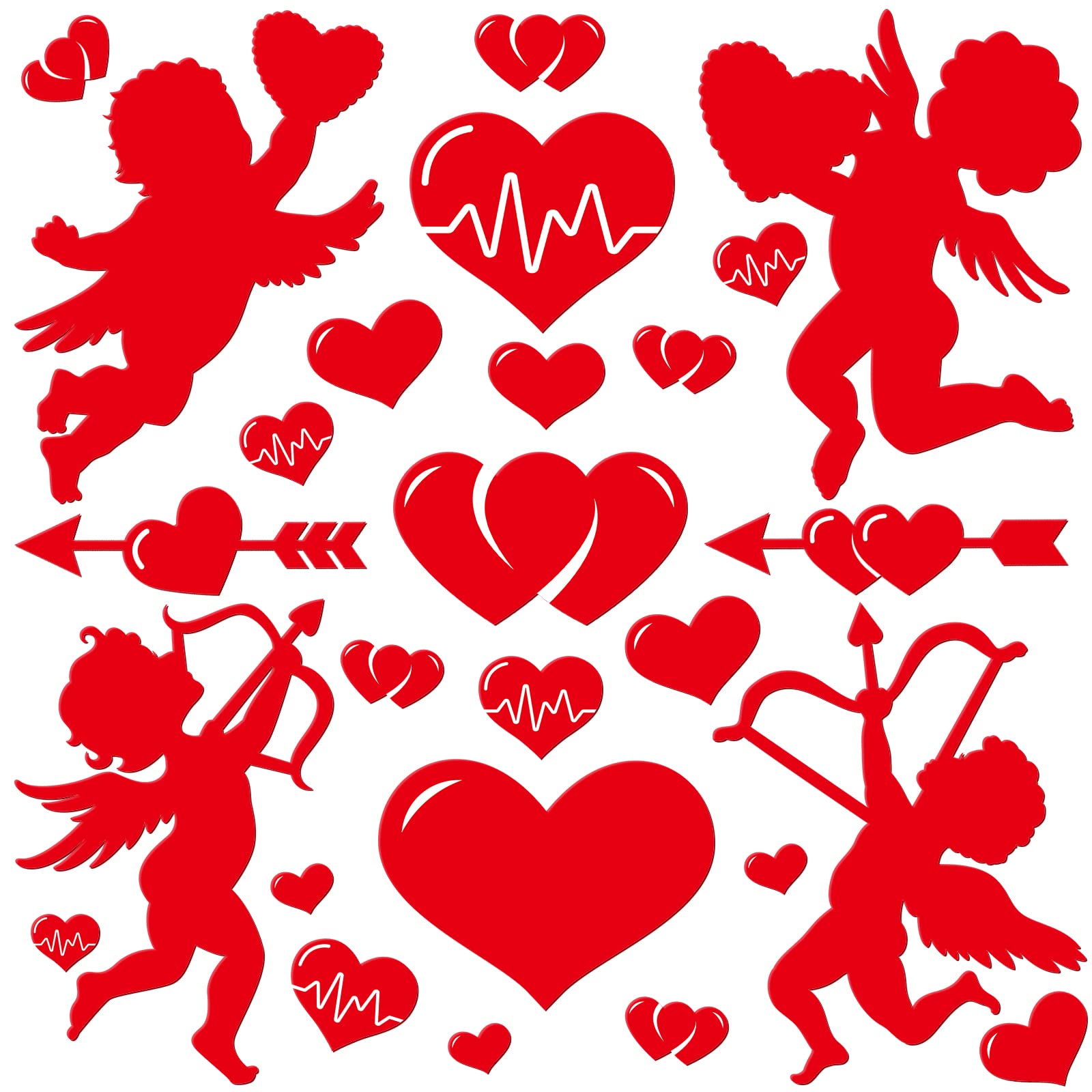 Valentine Cut Out Templates Hearts Paper Cut Vintage Labels Set. Sign