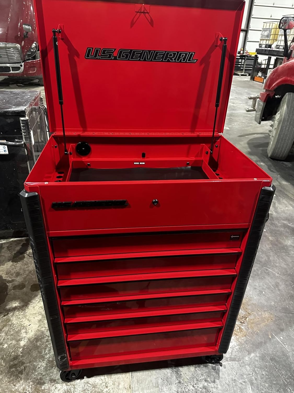 Amazon.com: 6 Drawer Full Bank Mobile Service Storage Cart Cabinet, Red ...