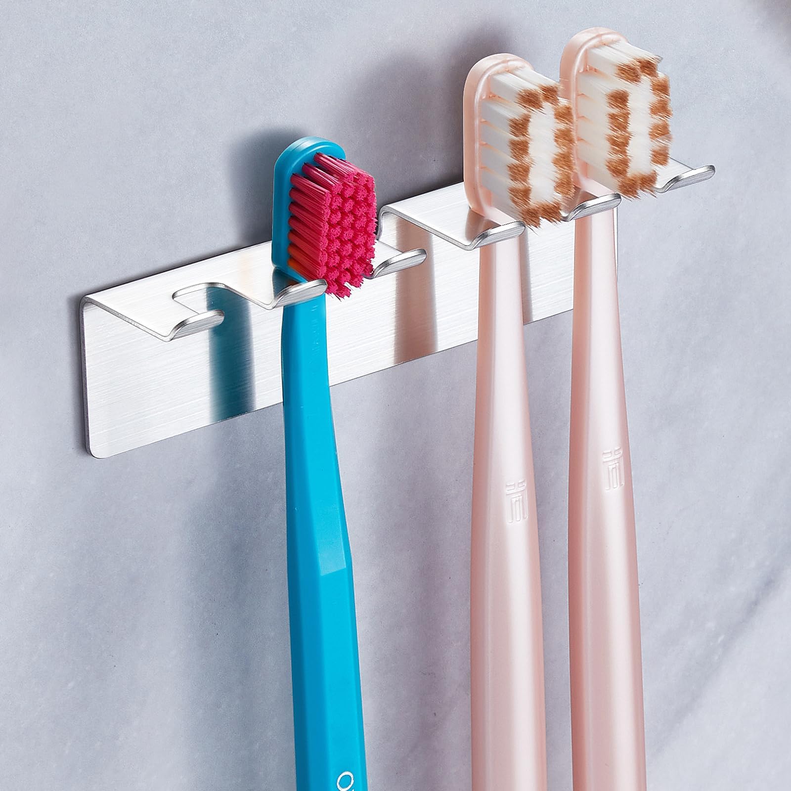 Amazon.com: Wall Mounted Toothbrush Holder, Stainless Steel Toothbrush ...