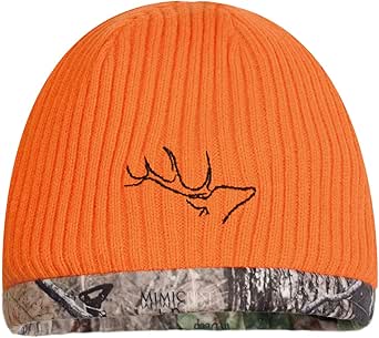 EDTREK Waterproof and Windproof Camo Beanie - Timber and Blaze Orange ...