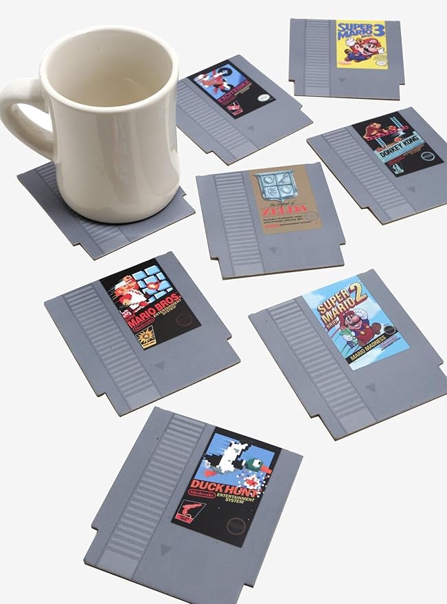 Amazon.com: BoxLunch Nintendo NES Cartridge Coasters Multi None : Home ...