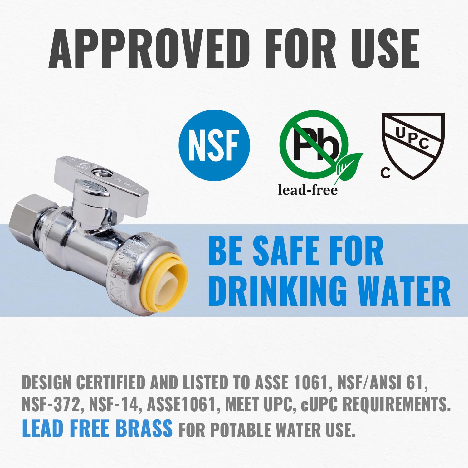 Snapklik.com : Straight Stop Valve, 2-Pack Straight Water Shut Off ...