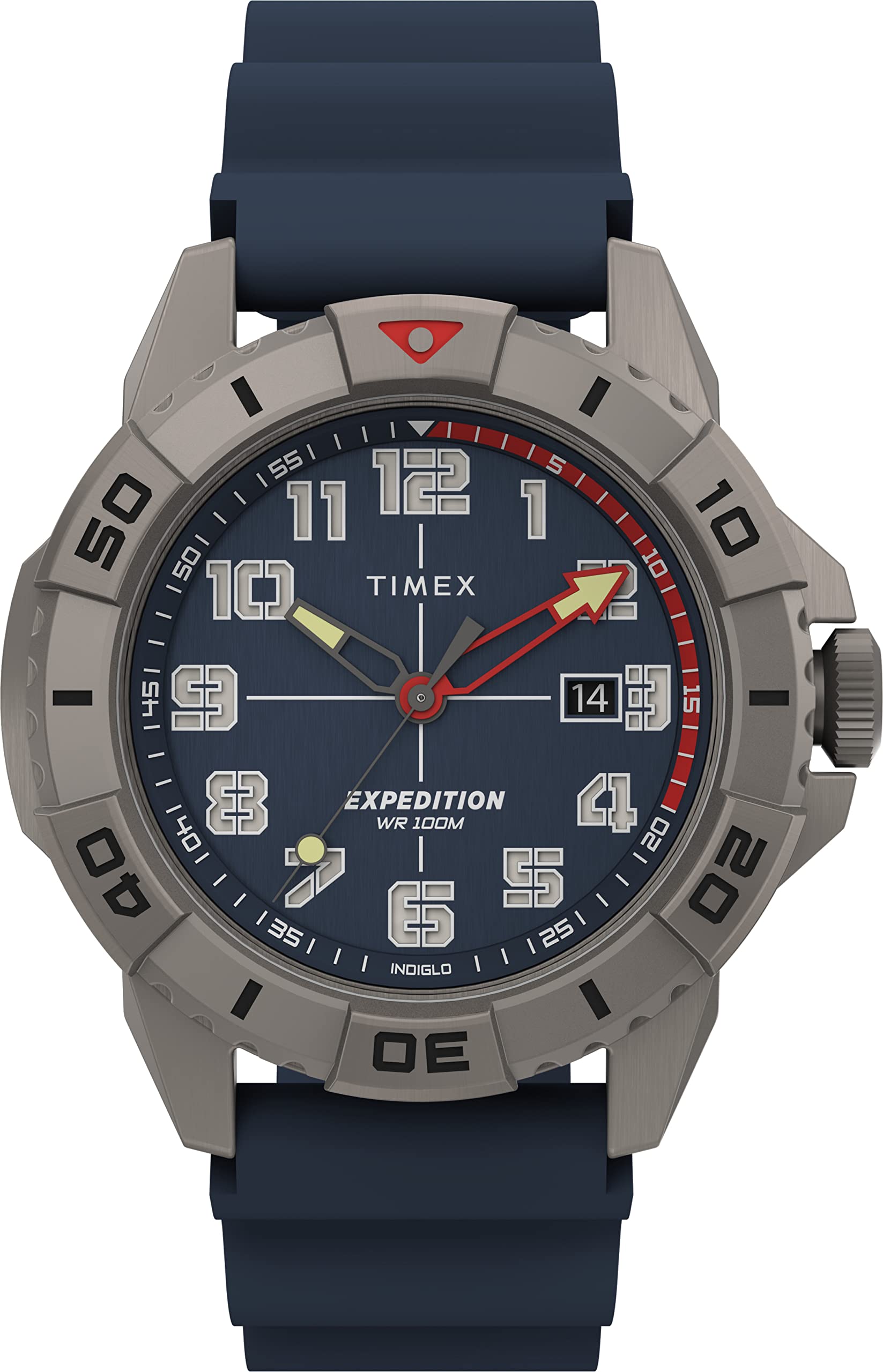 Timex Men's Expedition North 42 mm Watch - Blue Silicone Two- Piece ...