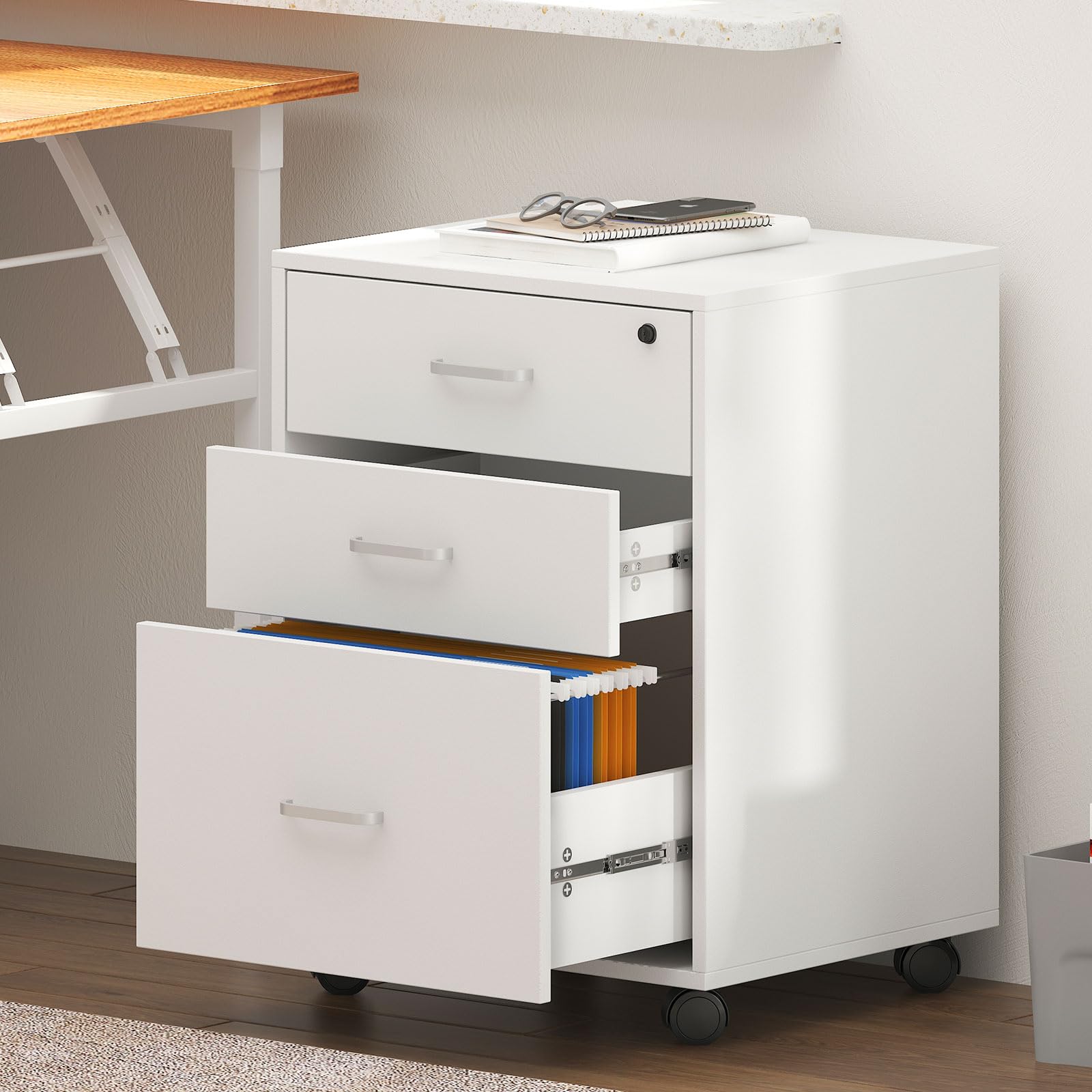 Snapklik.com : Soges 3 Drawer Lockable Vertical File Cabinet Mobile ...