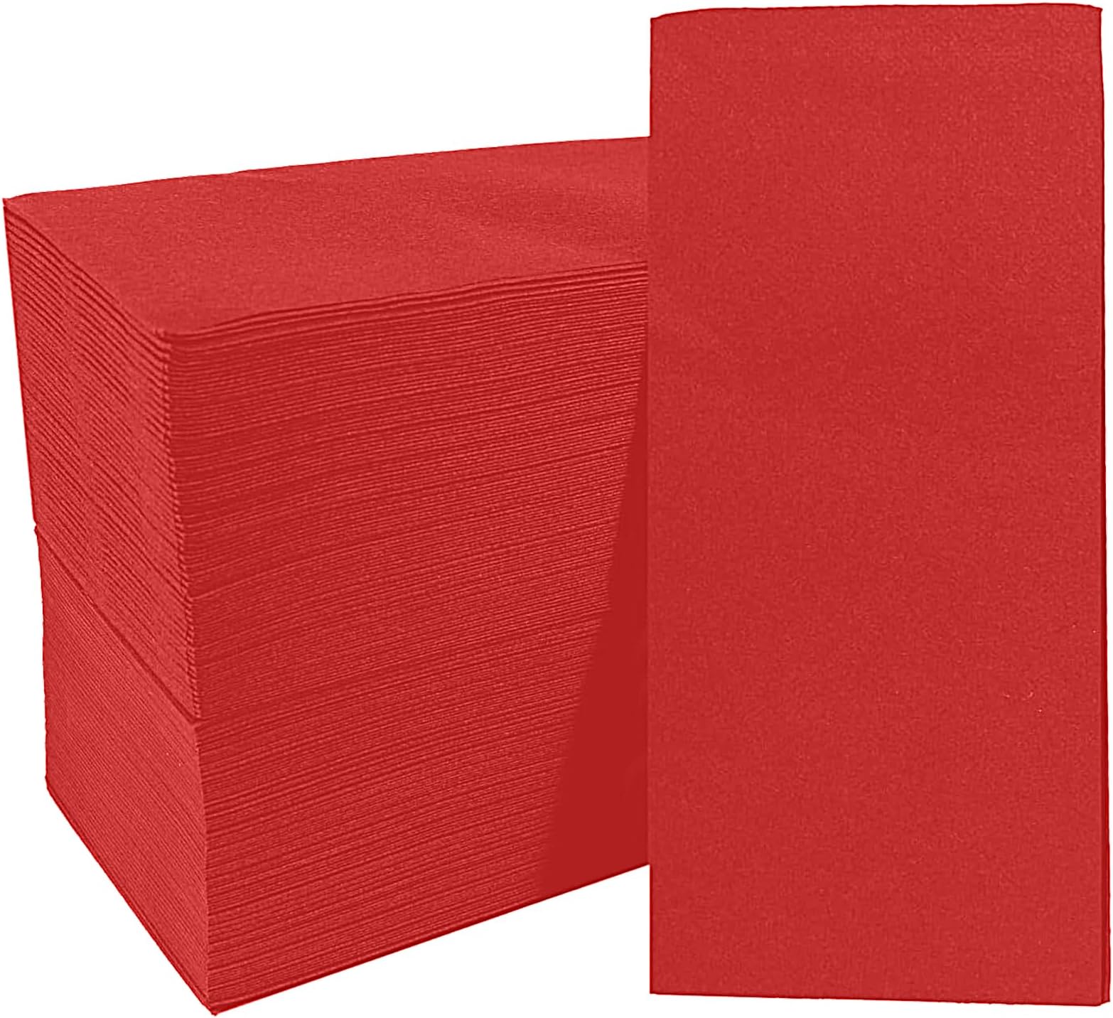 Amazon.com: Linen-Feel Colored Paper Napkins - Decortive Cloth-Like Red ...