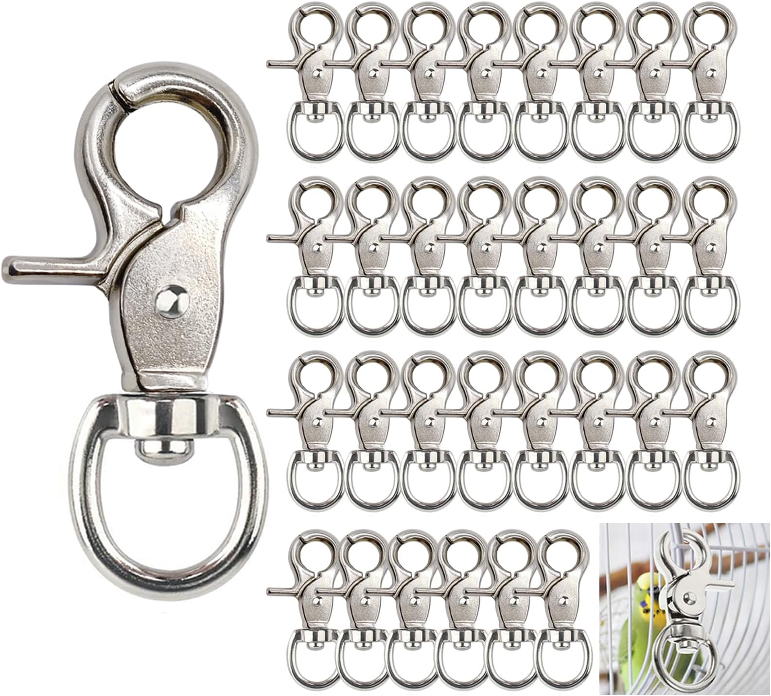 Amazon.com: 30PCS Trigger Snap Hooks 2.32'' x 0.82'' Heavy Duty Swivel ...