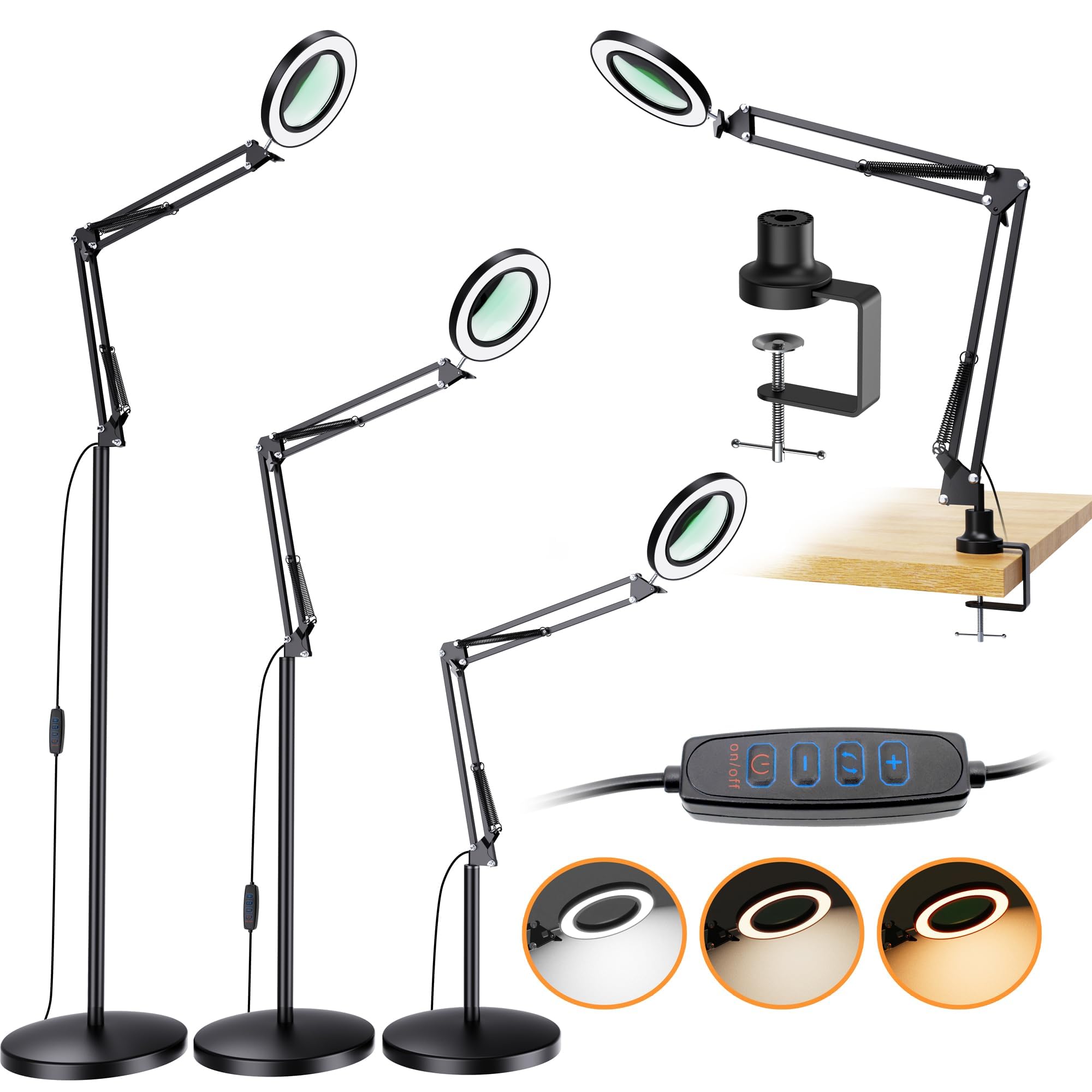 Amazon.com: 5X Magnifying Glass with Light and Stand, 3-in-1 Magnifying ...