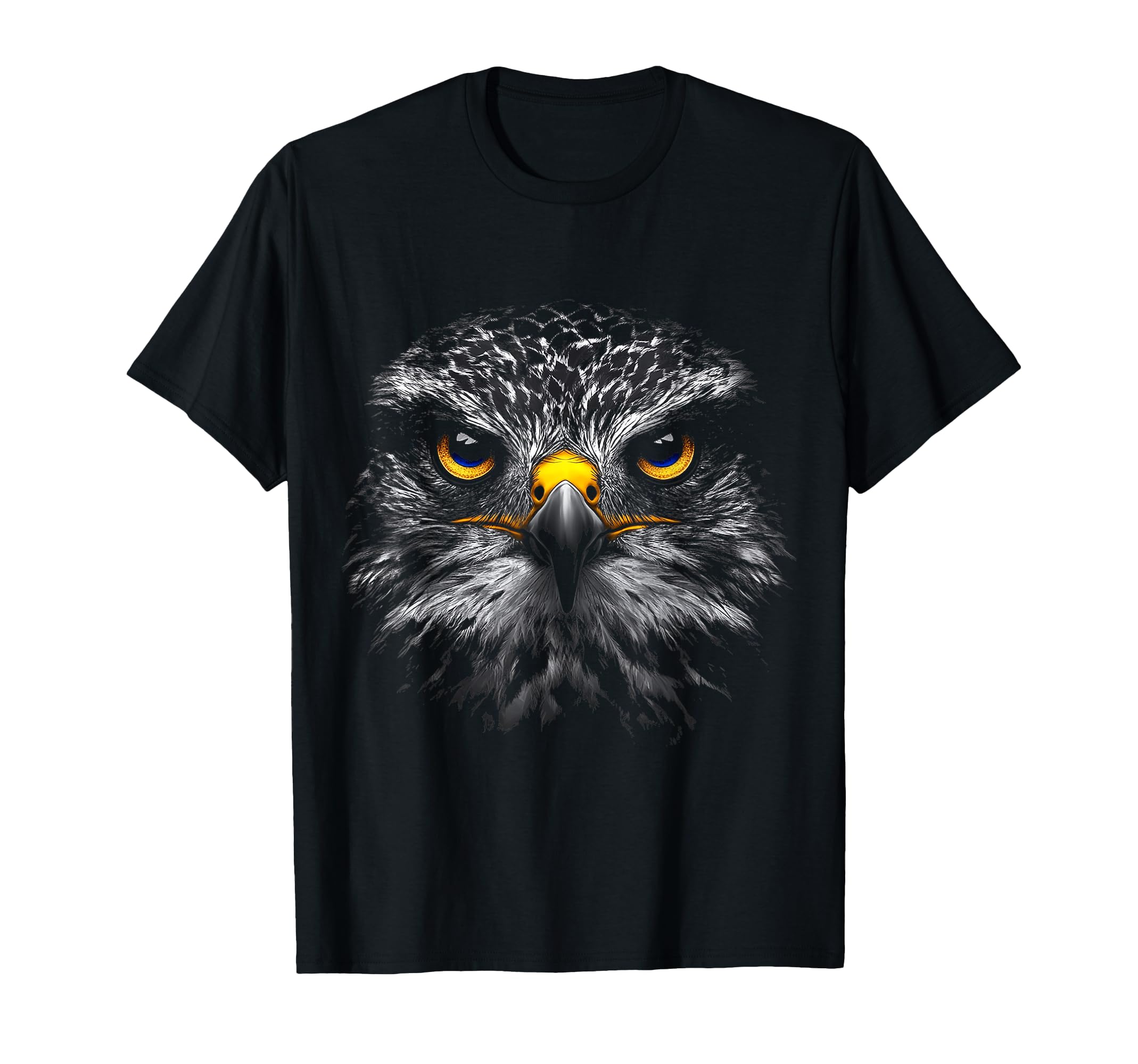 Amazon.com: Falcon Bird Motif Animal Art Blue Eyes Falcon T-Shirt ...