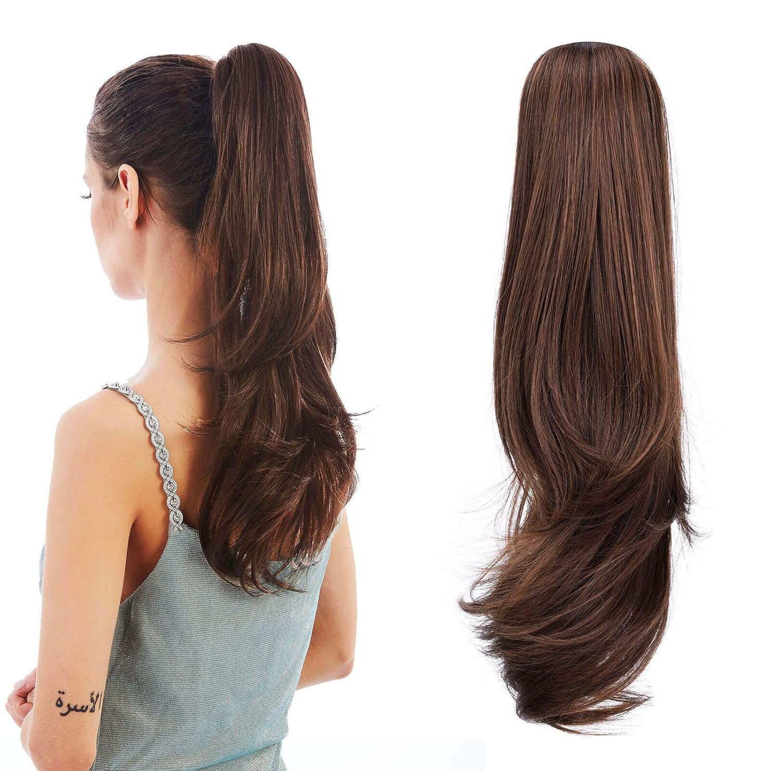 Amazon.com : HEWEICSY Ponytail Extension,Hair Extension Ponytail 20 ...