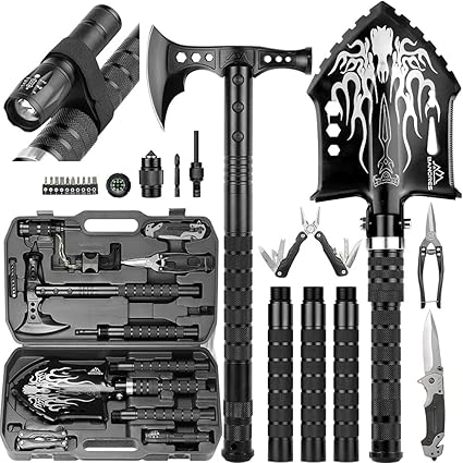 Amazon.com : BANORES Camping Shovel Axe Unbreakable Survival Shovel,28 ...
