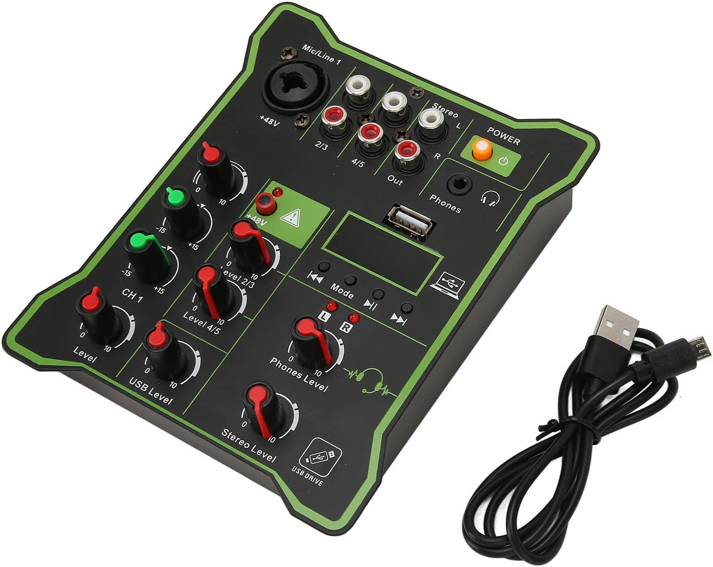 Mini Sound Mixer Lossless 5 Channel U Disk Playback Compact Recording ...