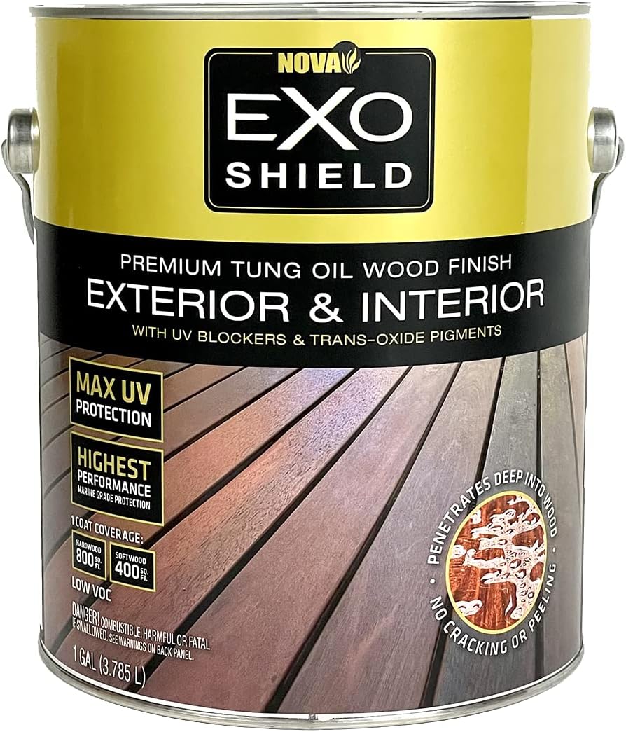ExoShield Tung Oil Wood Stain in Walnut - Amazon.com