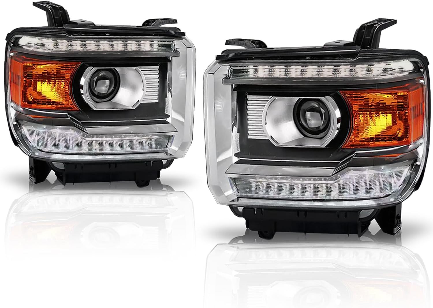 Amazon.com: ALLIGATOR AUTO LIGHTS Compatible with GMC Sierra 1500 2014 ...