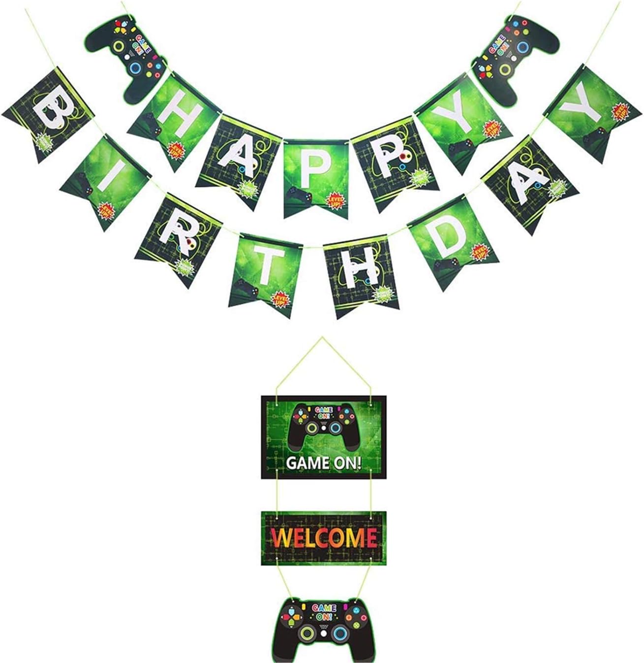 Video Game Banner Happy Birthday Banner Happy Birthday Banner Welcome ...